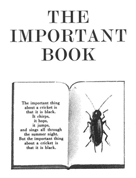 The Important Book, by Margaret Wise Brown / Boing Boing