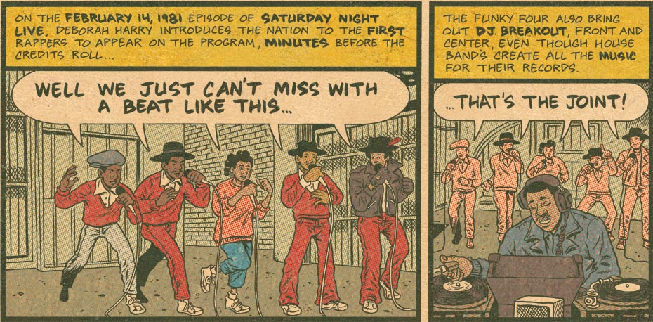 Brain Rot: Hip Hop Family Tree, The First Rap Group on SNL - Boing Boing
