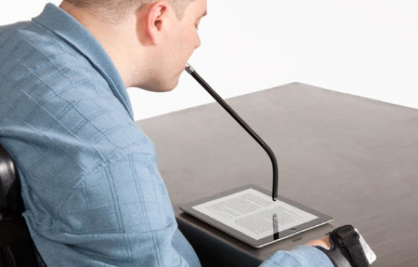 Mouthstick: mouth-held touchscreen stylus / Boing Boing