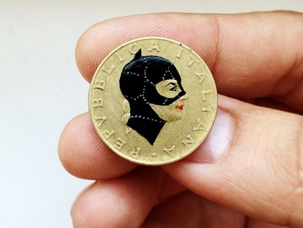 Coins painted as fictional characters / Boing Boing