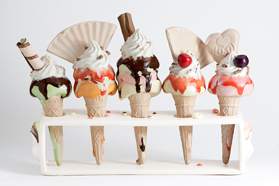 Hyper-realistic ceramic ice cream looks good enough to eat / Boing Boing