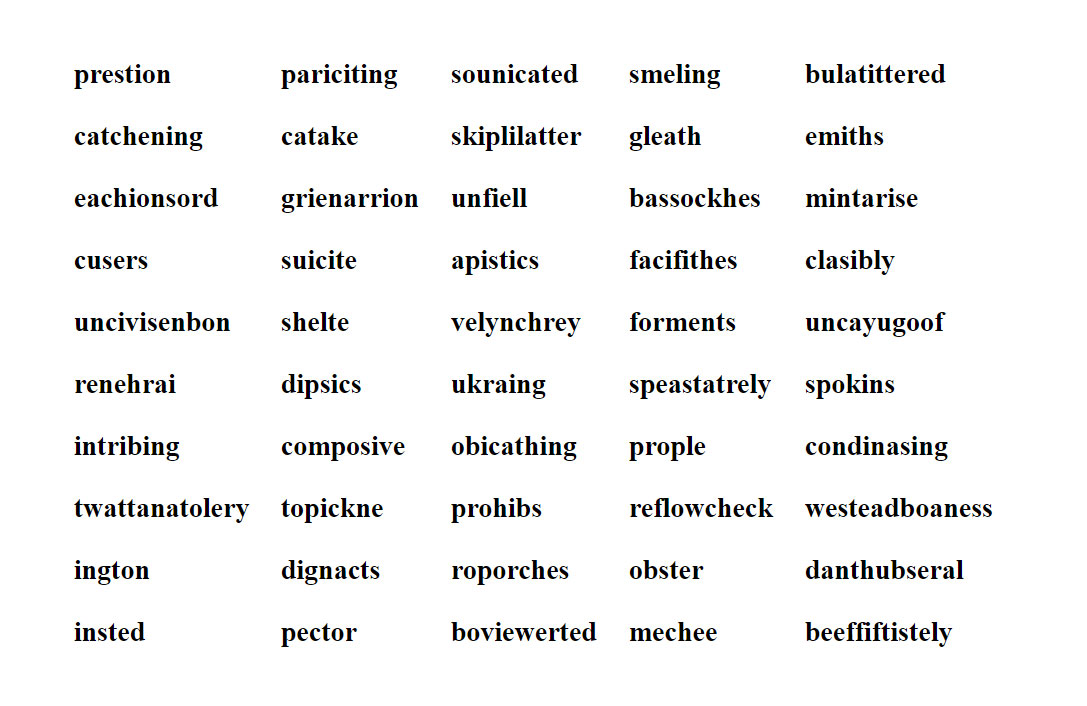 The Best Nonsense Word Generator Boing Boing