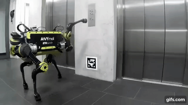 Robot takes an elevator / Boing Boing