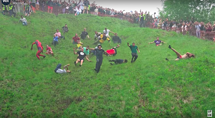 This cheese rolling contest makes a hockey fight look like a loving ...
